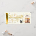 Boarding Pass Ticket With Photo wedding Invitation | Zazzle