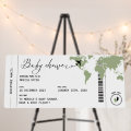 Boarding pass Travel Baby Shower Welcome Sign | Zazzle