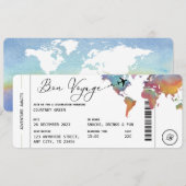 Boarding Pass Travel Bon Voyage Retirement Party Invitation | Zazzle