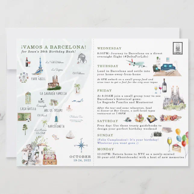 Boarding Pass | Weekend in Spain Invitation | Zazzle