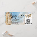 Boarding Pass World Map Island Beach RSVP QR code Invitation | Zazzle