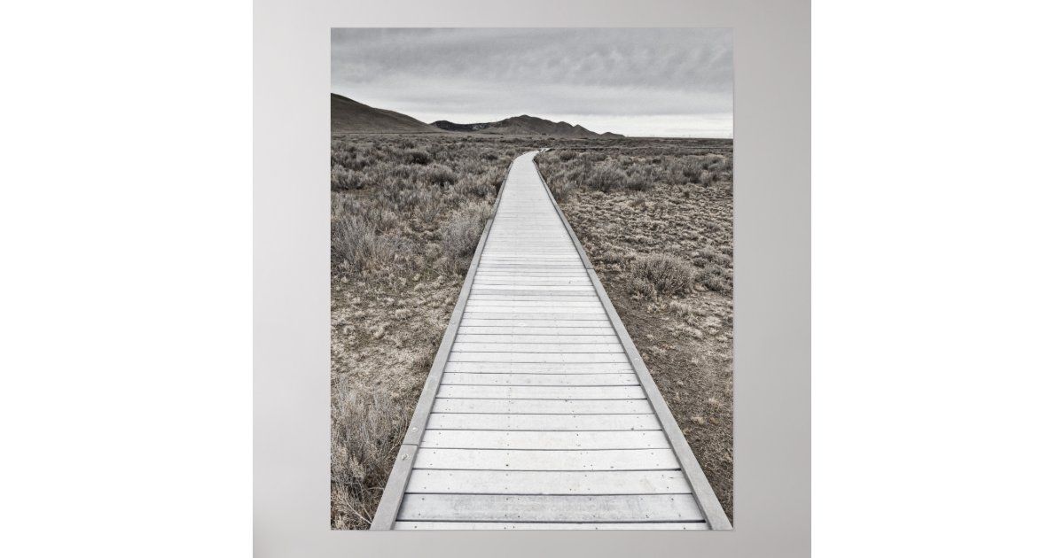 Boardwalk through the desert poster | Zazzle