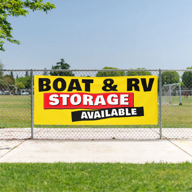 Boat And RV Storage Available Lot Space Outdoor Banner | Zazzle