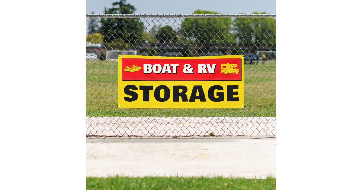 Boat And RV Storage Lot Space Available Outdoor Banner | Zazzle