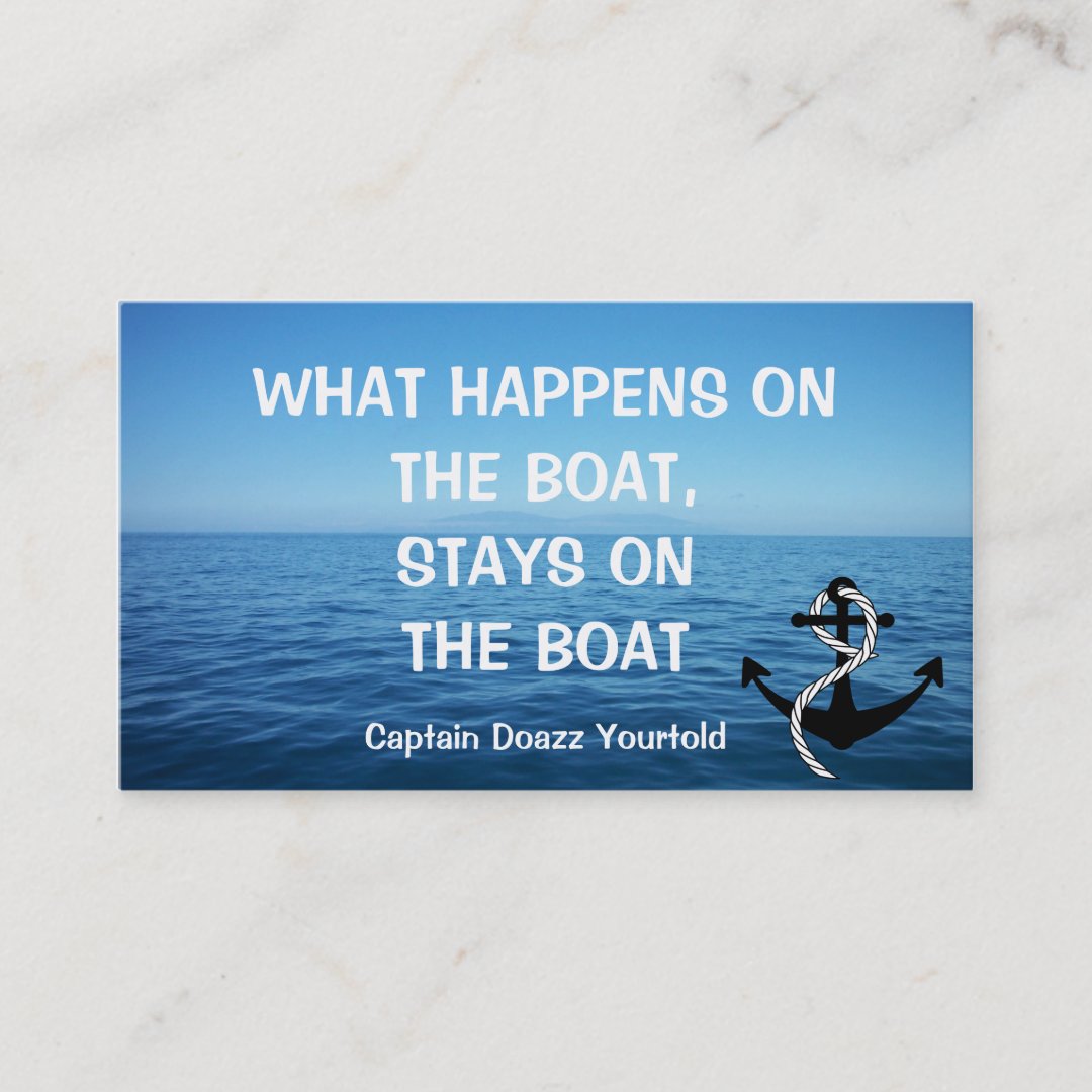 BOAT CAPTAIN - Business Card Template | Zazzle