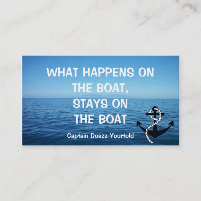 BOAT CAPTAIN - Business Card Template | Zazzle