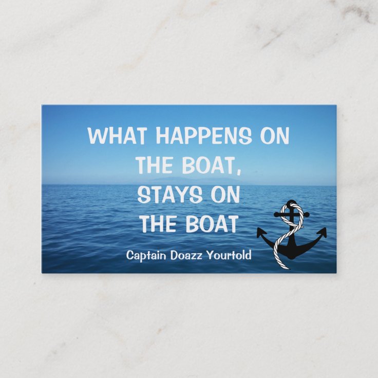 BOAT CAPTAIN - Business Card Template | Zazzle