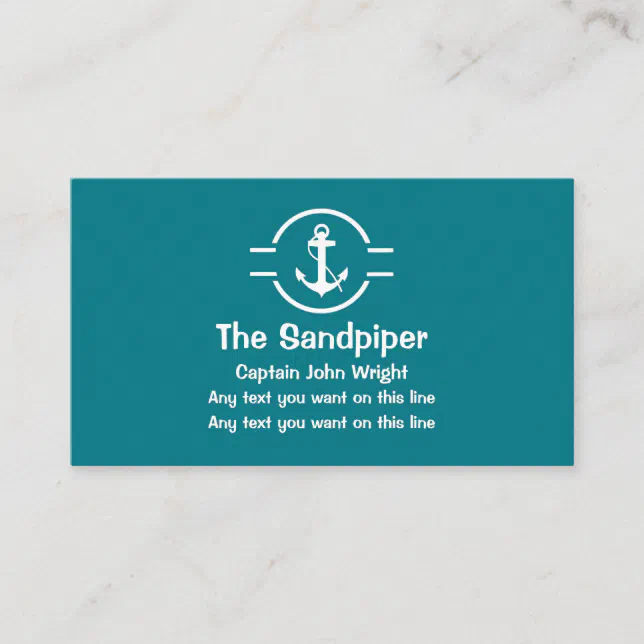 Boat Captain Business Cards | Zazzle