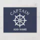 Boat Captain (Personalize Captain's Name) Postcard | Zazzle