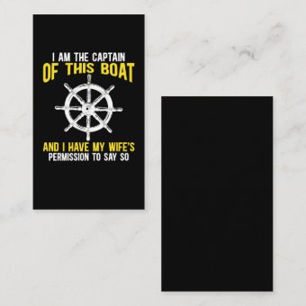 Boat Captain Sailing Skipper Boat Humor Business Card | Zazzle