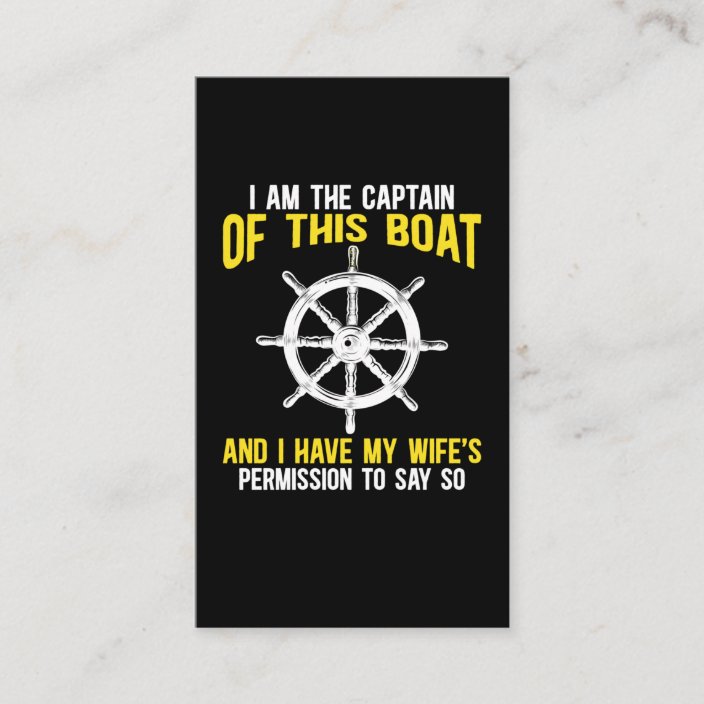 Boat Captain Sailing Skipper Boat Humor Business Card | Zazzle.com