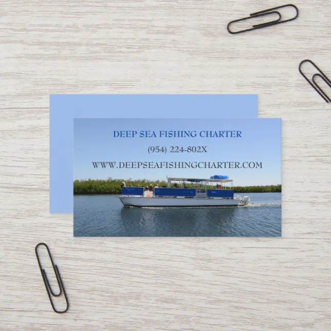 Boat captain services fishing charter business card | Zazzle