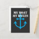 Boat Captain Statement Boating Humor Anchor Postcard | Zazzle