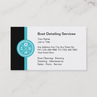 Boat Detailing Service Business Card | Zazzle