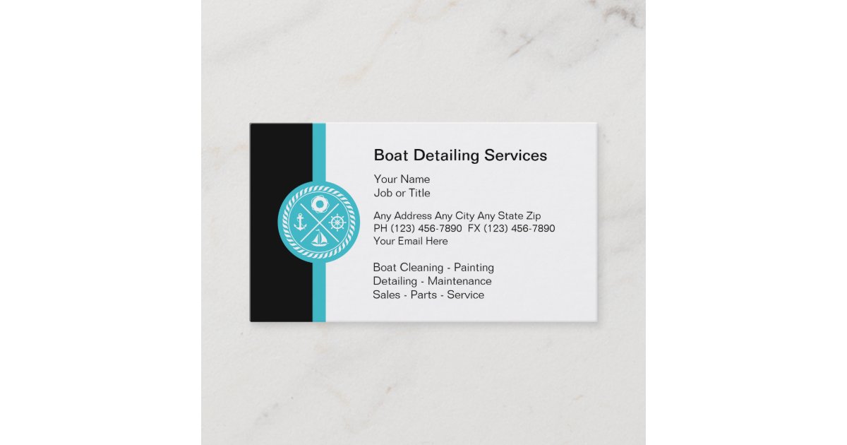 Boat Detailing Service Business Card | Zazzle.com