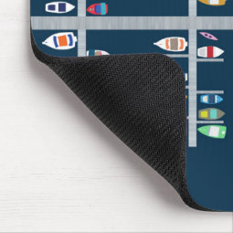 Boat Docks- Multi on Navy Mouse Pad | Zazzle