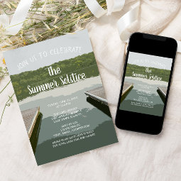 Boat Docks Summer Solstice Lake Party Invitation | Zazzle