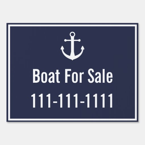 Boat For Sale Template Sign | Zazzle