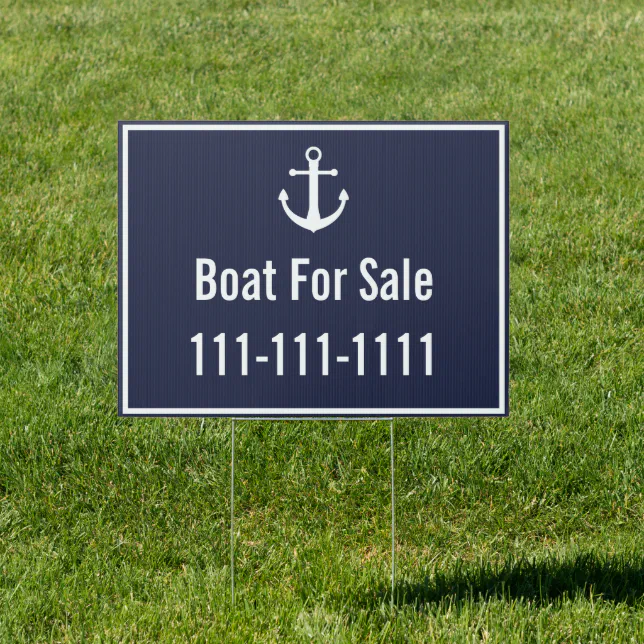 Boat For Sale Template Sign | Zazzle