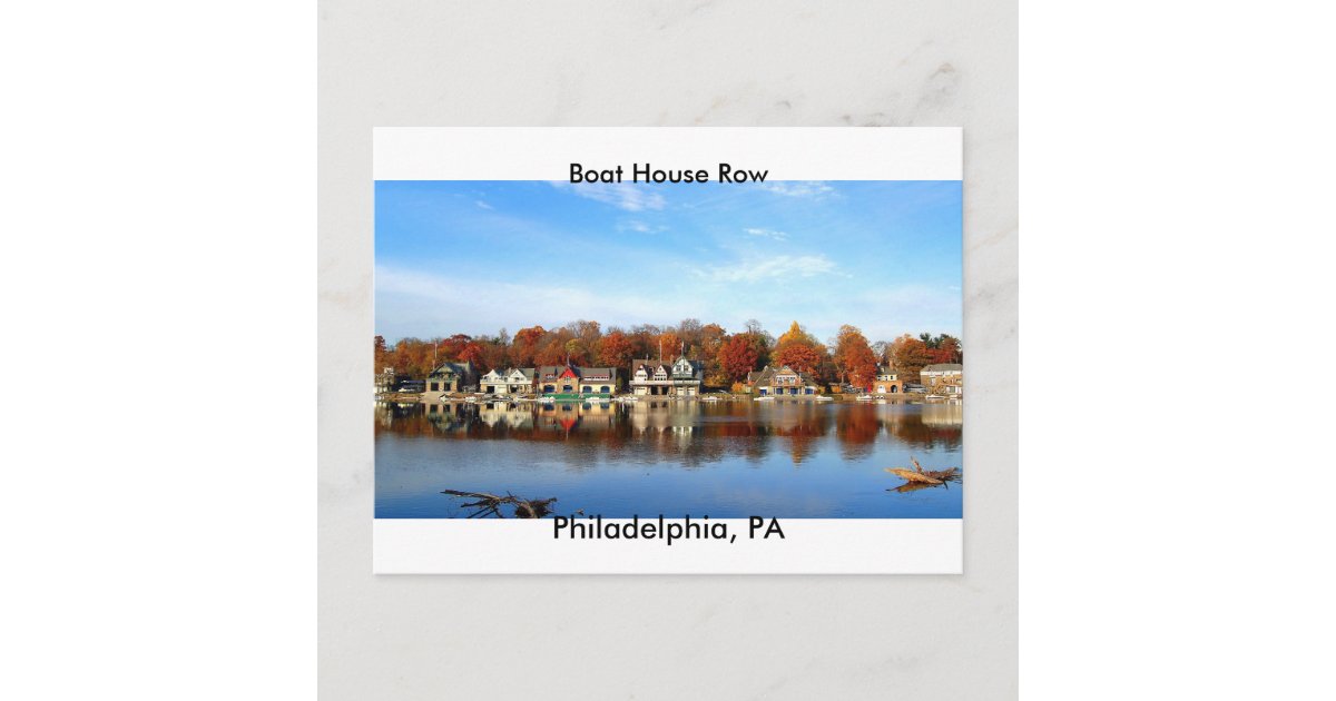 Boat House Row, Philadelphia, PA postage stamp Postcard | Zazzle