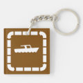 Boat Launch Area Symbol Sign Keychain | Zazzle