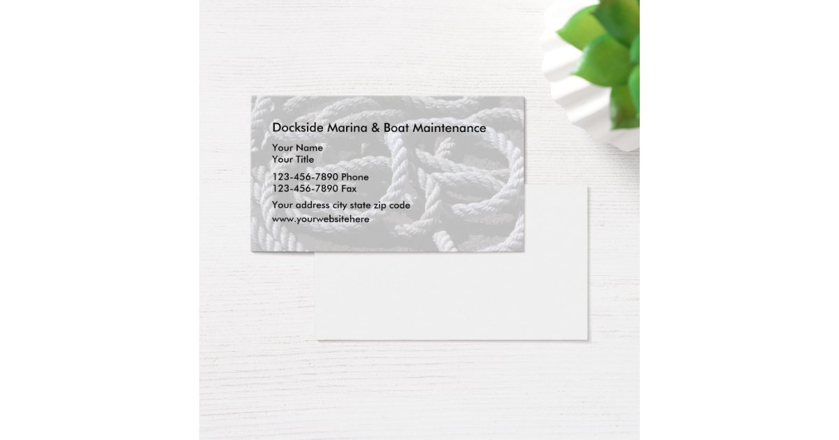 Boat Marina Business Cards | Zazzle.com