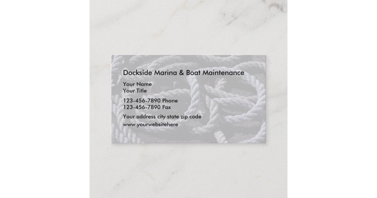 Boat Marina Business Cards | Zazzle