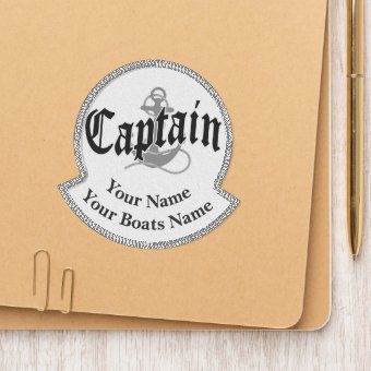 Boat name and captains patch | Zazzle