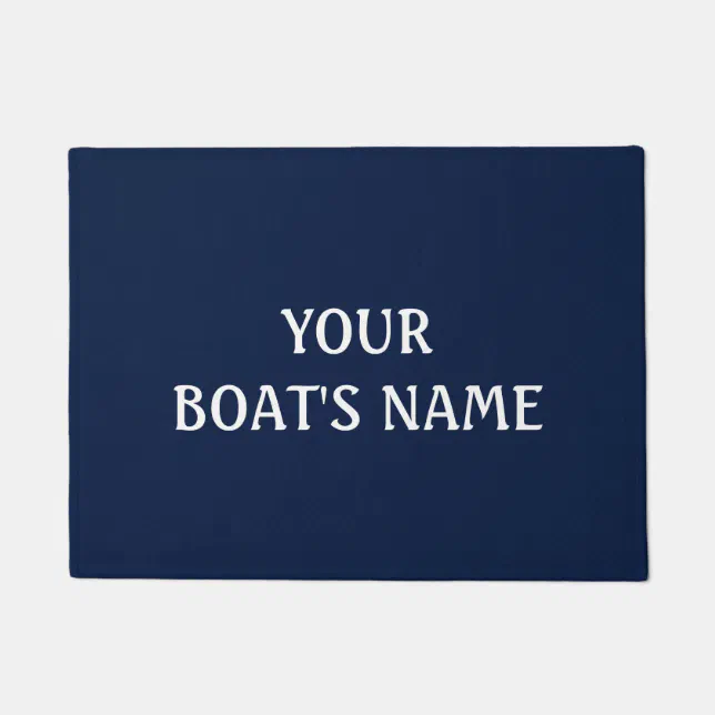 Boat Name Dock Mat | Zazzle