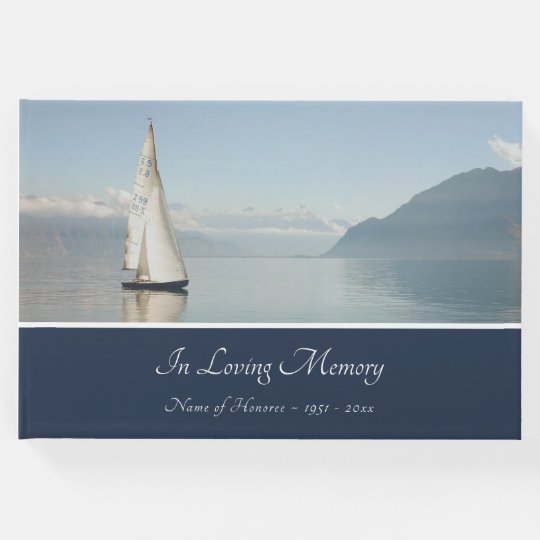 Boat Nautical In Loving Memory Guest Book | Zazzle.com