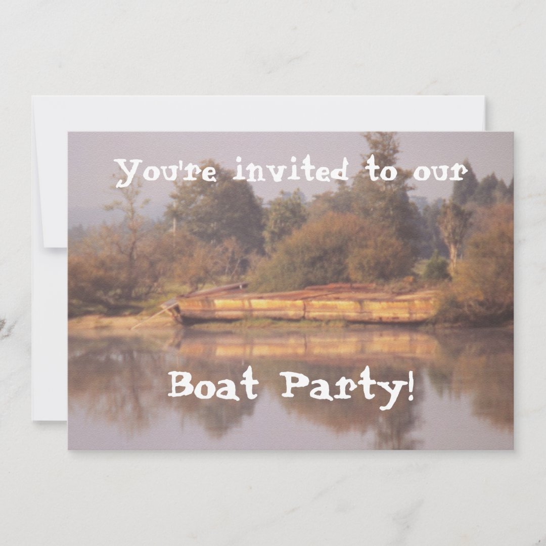 Boat Party Invitations | Zazzle