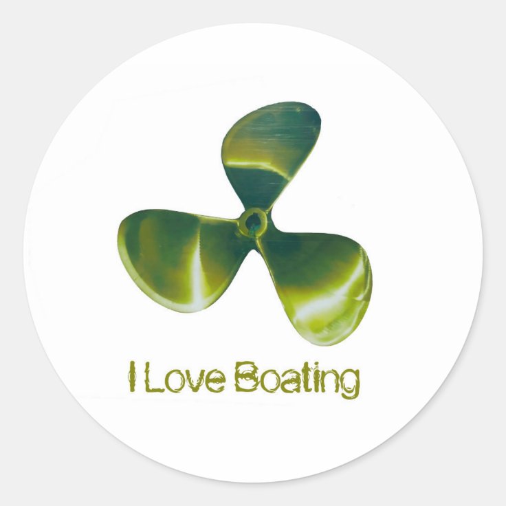 Boat Propeller image Classic-Round-Sticker-Glossy Classic Round Sticker ...