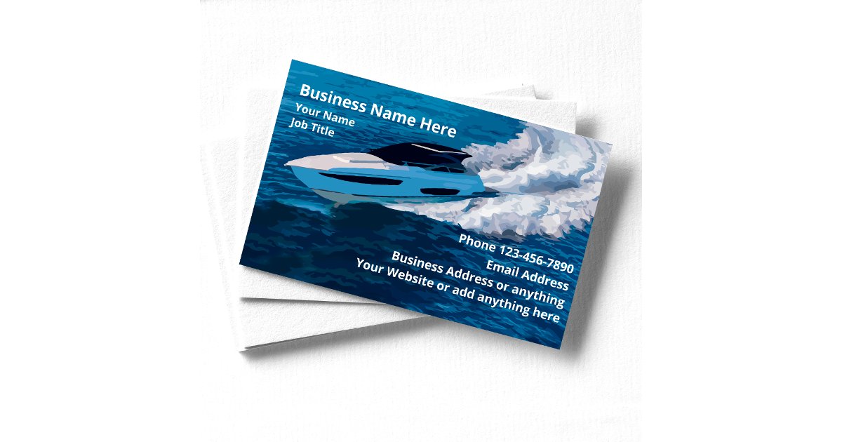 Boat Sales And Maintenance Business Card | Zazzle