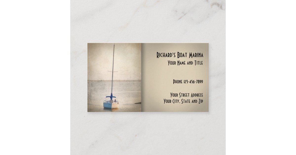 Boat Sales Marina Business Card | Zazzle