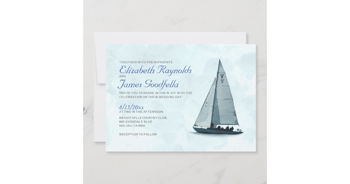 Boat Wedding Invitations | Zazzle