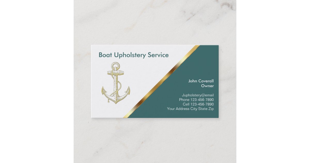 Boating Upholstery Business Cards | Zazzle
