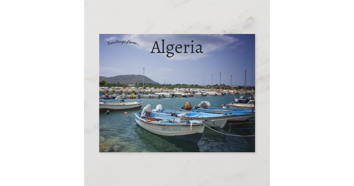 Boats in Béjaïa Algeria Postcard | Zazzle