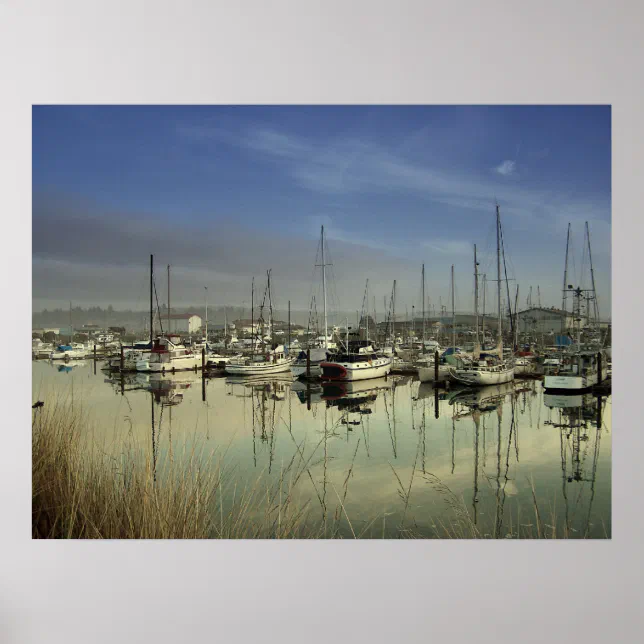 Boats In The Harbor Poster | Zazzle