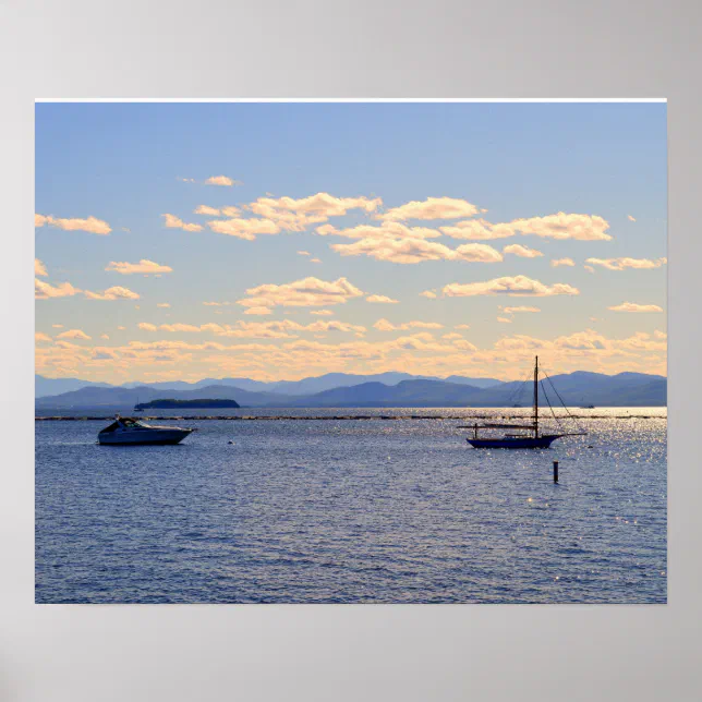 Boats on Lake Champlain Poster | Zazzle