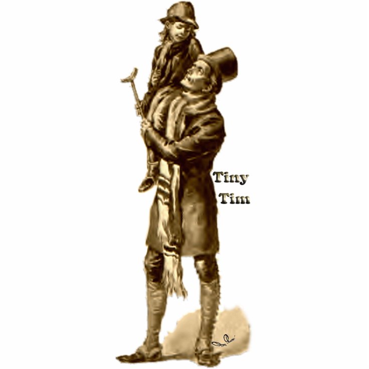 Bob Cratchit and Tiny Tim Christmas Carol Statuette | Zazzle
