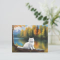 Bob Ross Style Cat Postcard | Zazzle