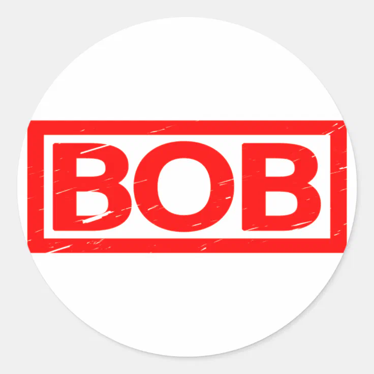 Bob Stamp Classic Round Sticker | Zazzle
