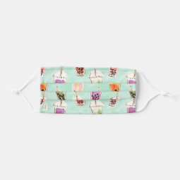 BOBA BACKED Cute Boba Tea Adult Cloth Face Mask | Zazzle