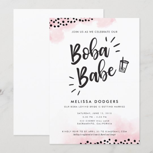 Boba Bubble Tea Party Invitation | Zazzle.com