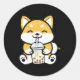 Boba Corgi, Corgi Boba, Boba Shiba, Shiba, Corgi Classic Round Sticker ...