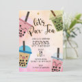 Boba, Let's Par-Tea, Boba Party, Boba Birthday Invitation | Zazzle