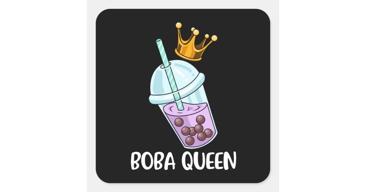 Boba Tea Gift Girls Bubble Tea Gift Women Boba Square Sticker | Zazzle