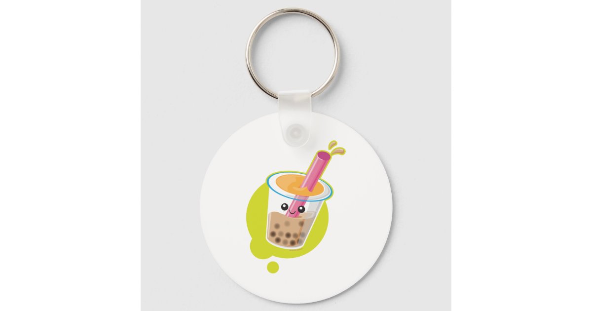 Boba Tea Keychain | Zazzle