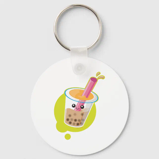 Boba Tea Keychain | Zazzle