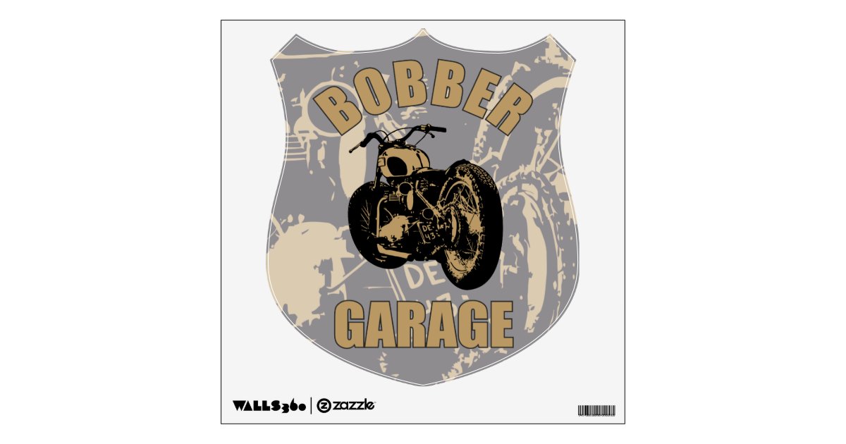 Bobber Garage Wall Sticker | Zazzle